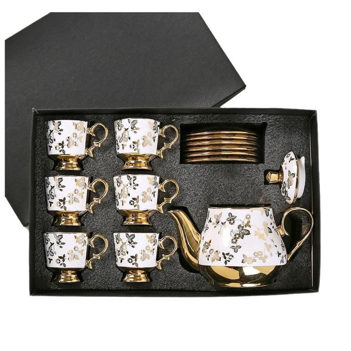 Jual Set Teko Teh Keramik Mewah 1 Teko + 6 Cangkir & Tatakan – Chinese ...