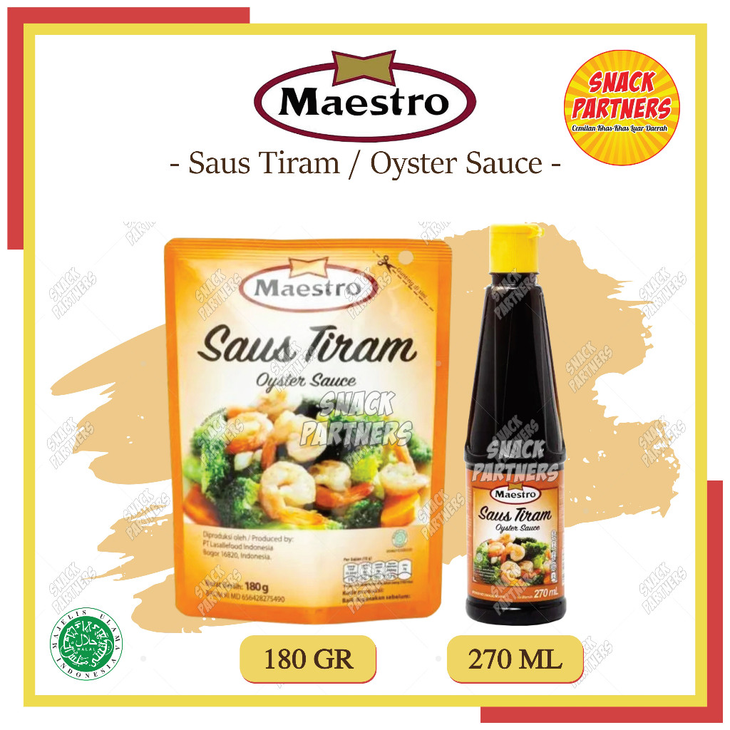 Jual MAESTRO Saus Tiram 180 GR / 270 ML - Oyster Sauce Saos Botol Mini ...