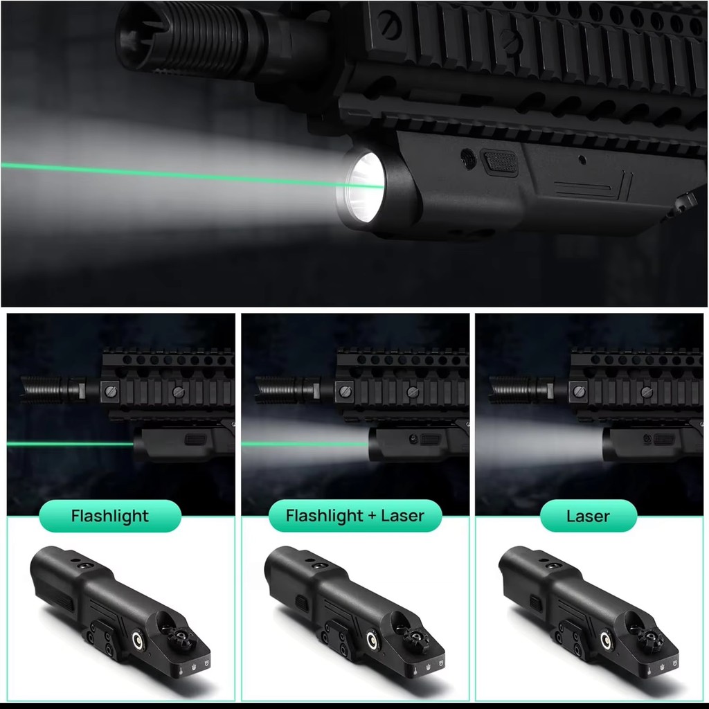 Jual Richfire Rechargeable Tactical Flashlight 2 in 1 Combo 2000 Lumen,Picatinny Rail MLOK ...