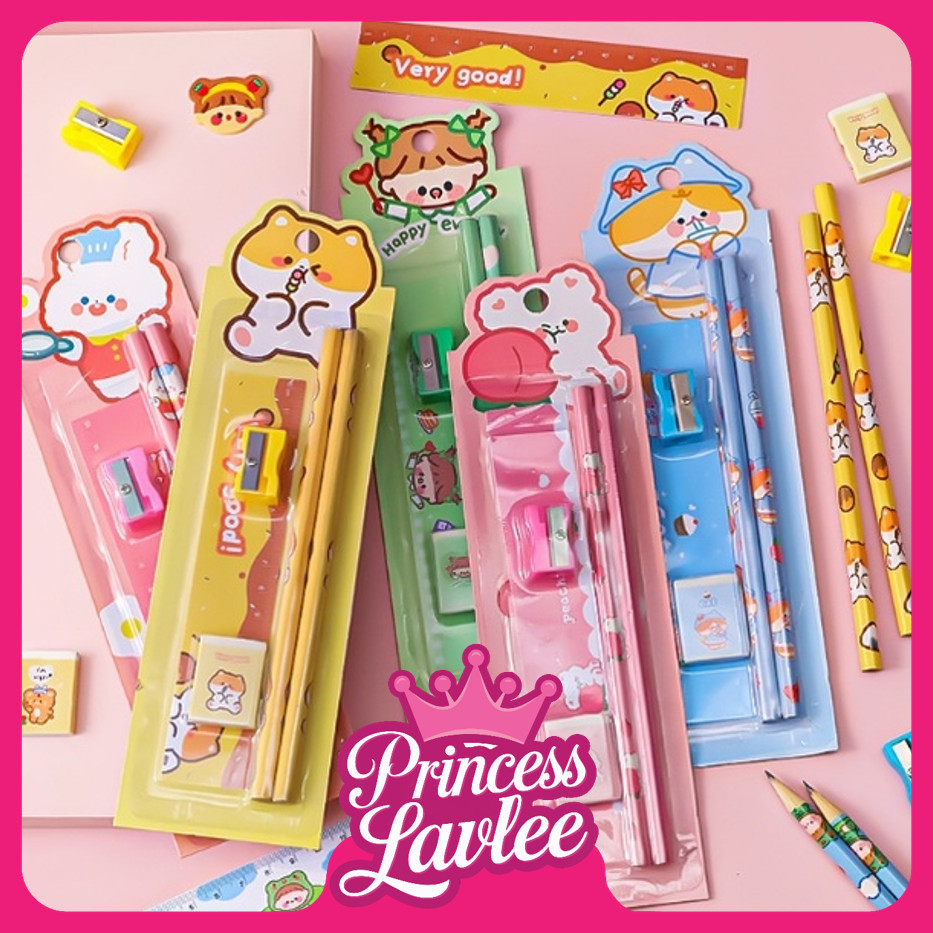 Jual PL S5692 Mini Stationery Set Character Alat Tulis Set Mini ...