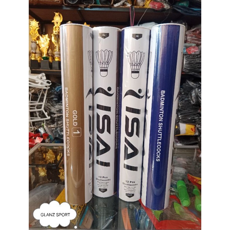 Jual TERLARIS Shuttlecock Badminton ISAI HITAM ISAI BIRU ISAI GOLD ...