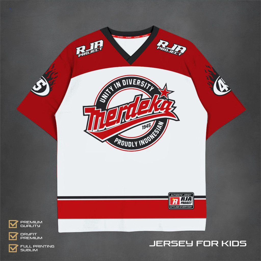 Jual Jersey Anak Oversize Merdeka 1945 | Kaos Kemerdekaan Indonesia 17 ...
