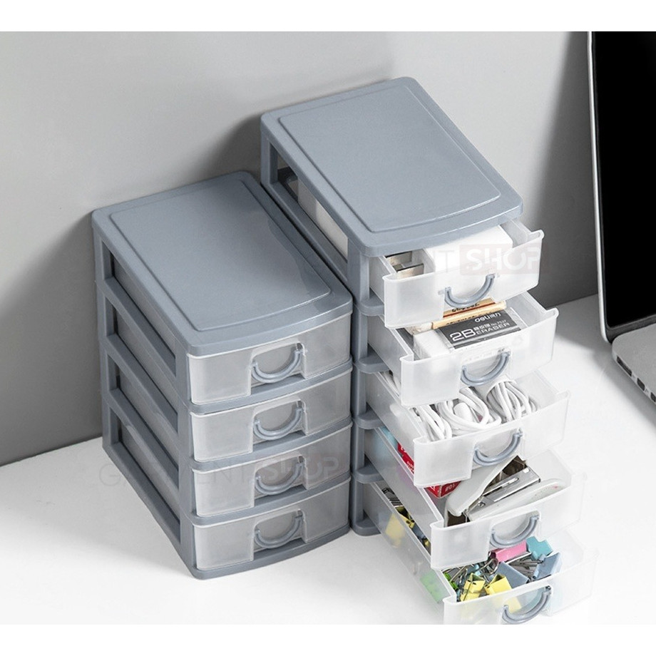 Jual Laci Plastik 4 5 Susun Rak Meja Kosmetik Tempat Stationery ...