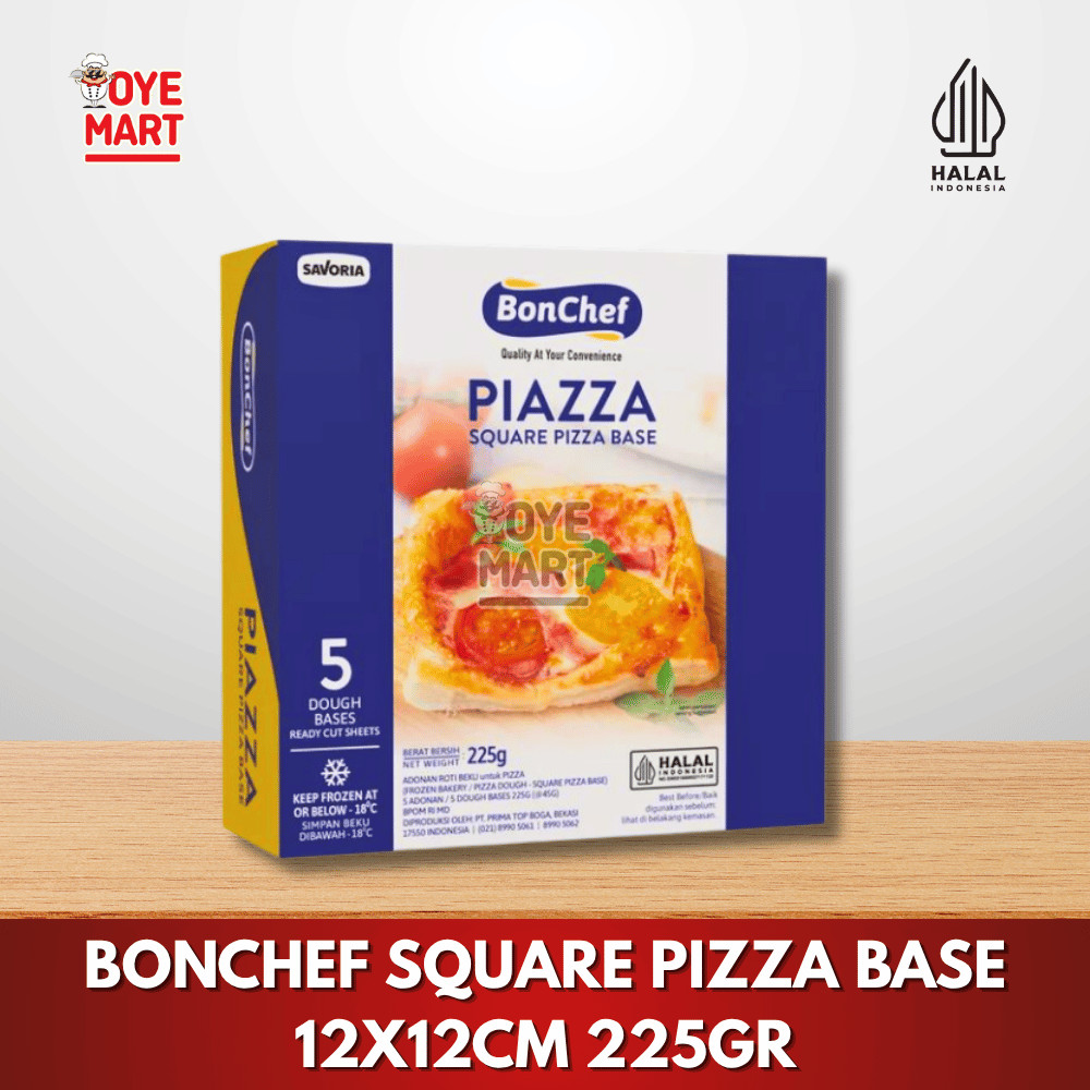 Jual BONCHEF SQUARE PIAZZA BASE 12X12CM ISI 5 LEMBAR 225GR / KULIT ...