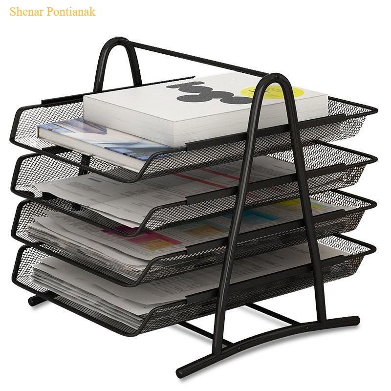 Jual Rak Kertas 4 Susun / Rak Dokumen 4 Susun / Rak Tray Besi 4 Susun ...