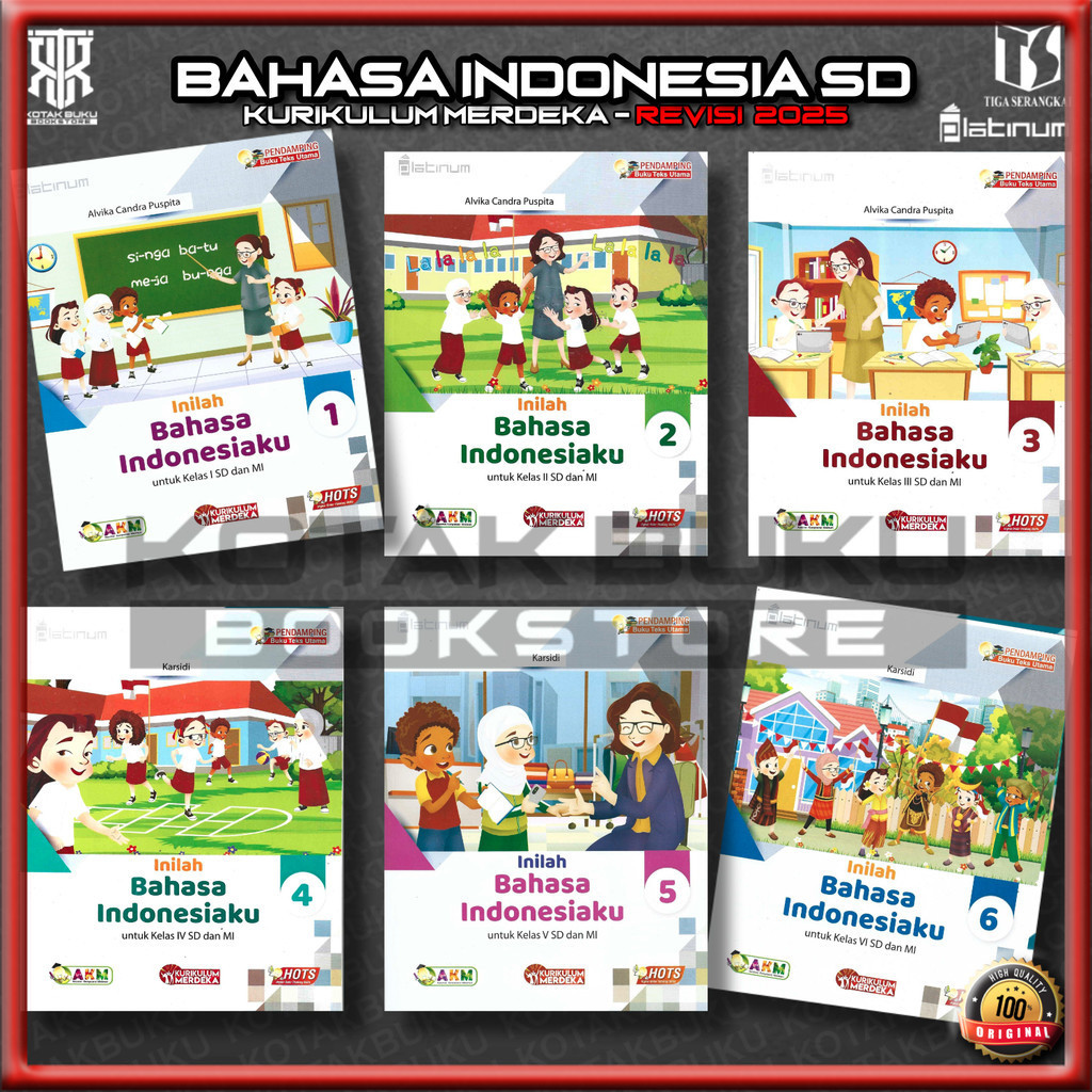 Jual Buku Bahasa indonesia Kelas 1 2 3 4 5 6 SD Kurikulum Merdeka / Bahasa Indonesia SD ...
