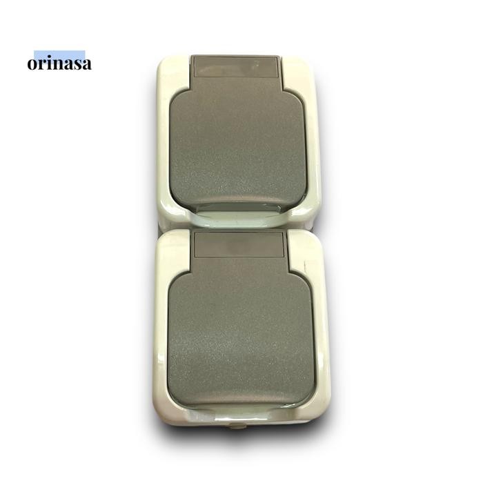 Jual Stop Kontak Seri Double Broco Atlantic Vertikal 225151 Outbow ...