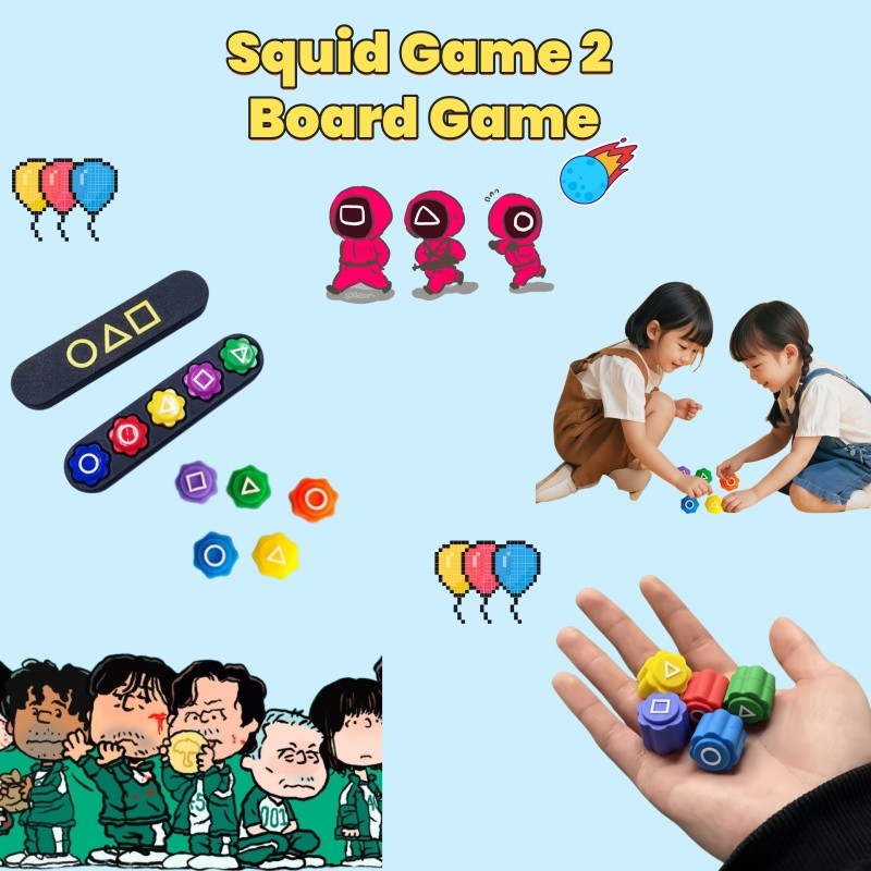 Jual Squid Game 2 Board Game Permainan batu Anak Khas Korea Board Game ...