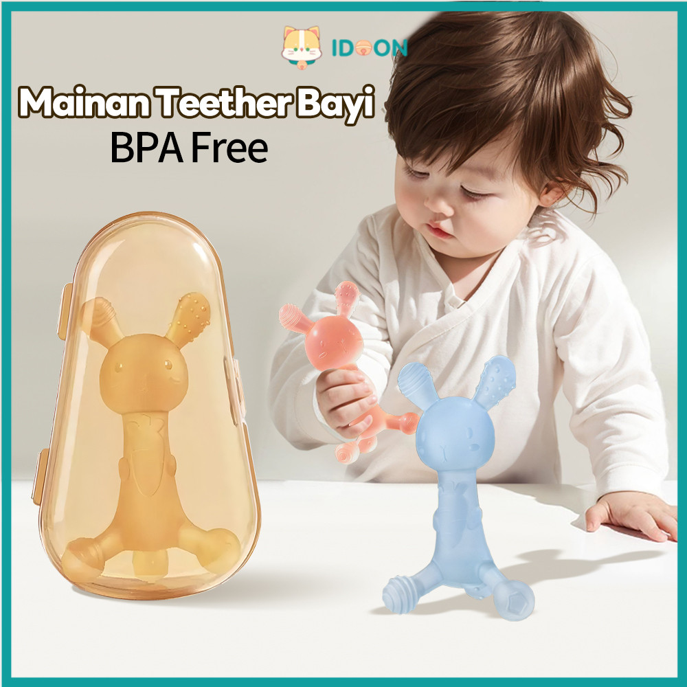 Jual IDOON Teether Bayi Silikon Mainan Gigitan Bayi BPA Free Teether ...