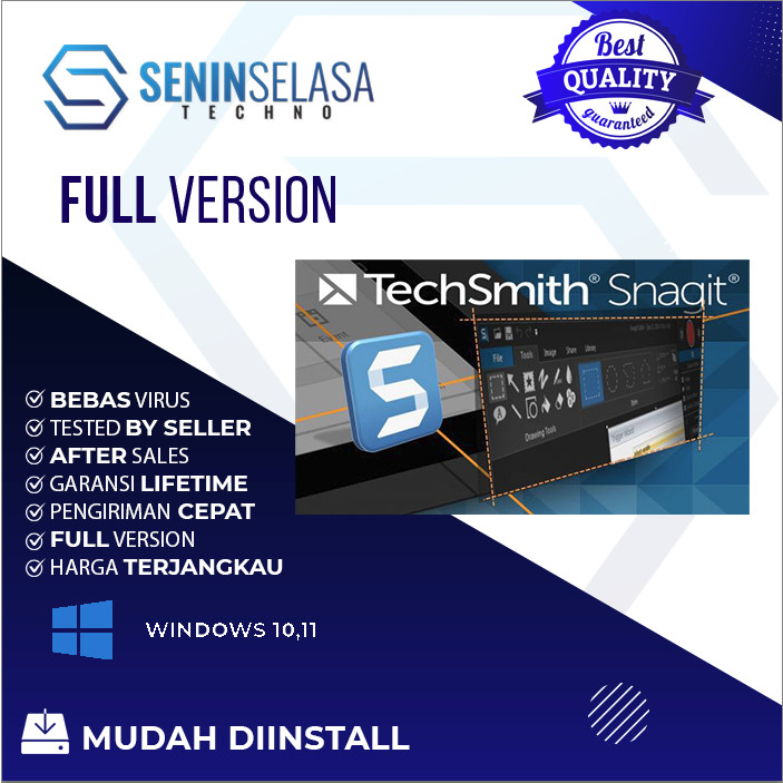 Jual Software Perekaman Layar: TechSmith SnagIt 2025 [WIN & MAC] | Shopee Indonesia