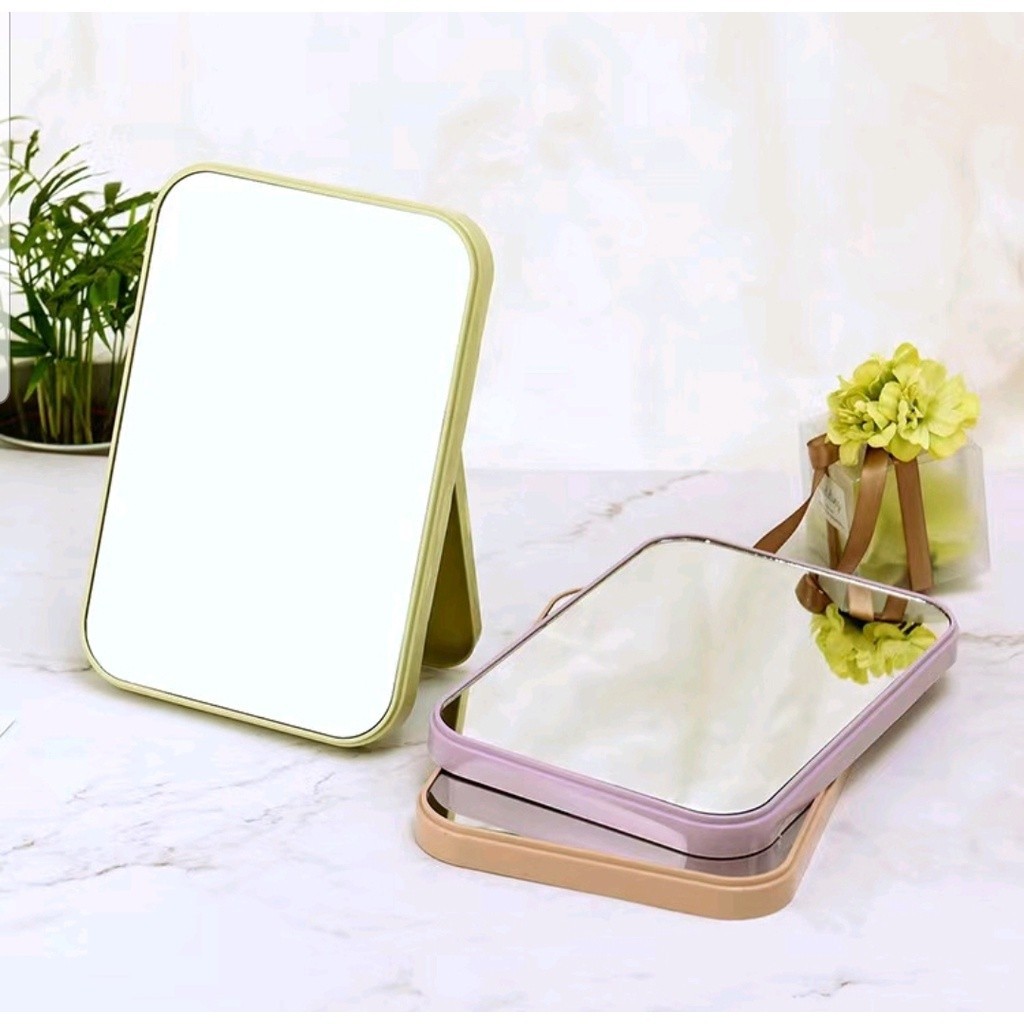 Jual AG- KACA RIAS CERMIN LIPAT PERSEGI 15x11 - PORTABLE BEAUTY MIROR ...