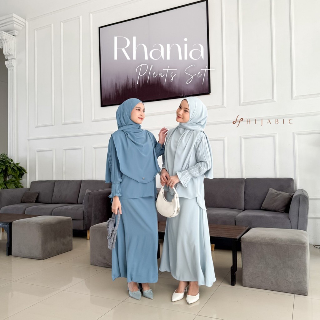 Jual Hijabic - Rhania Pleats Set / Setelan Wanita Muslim Polos dengan ...