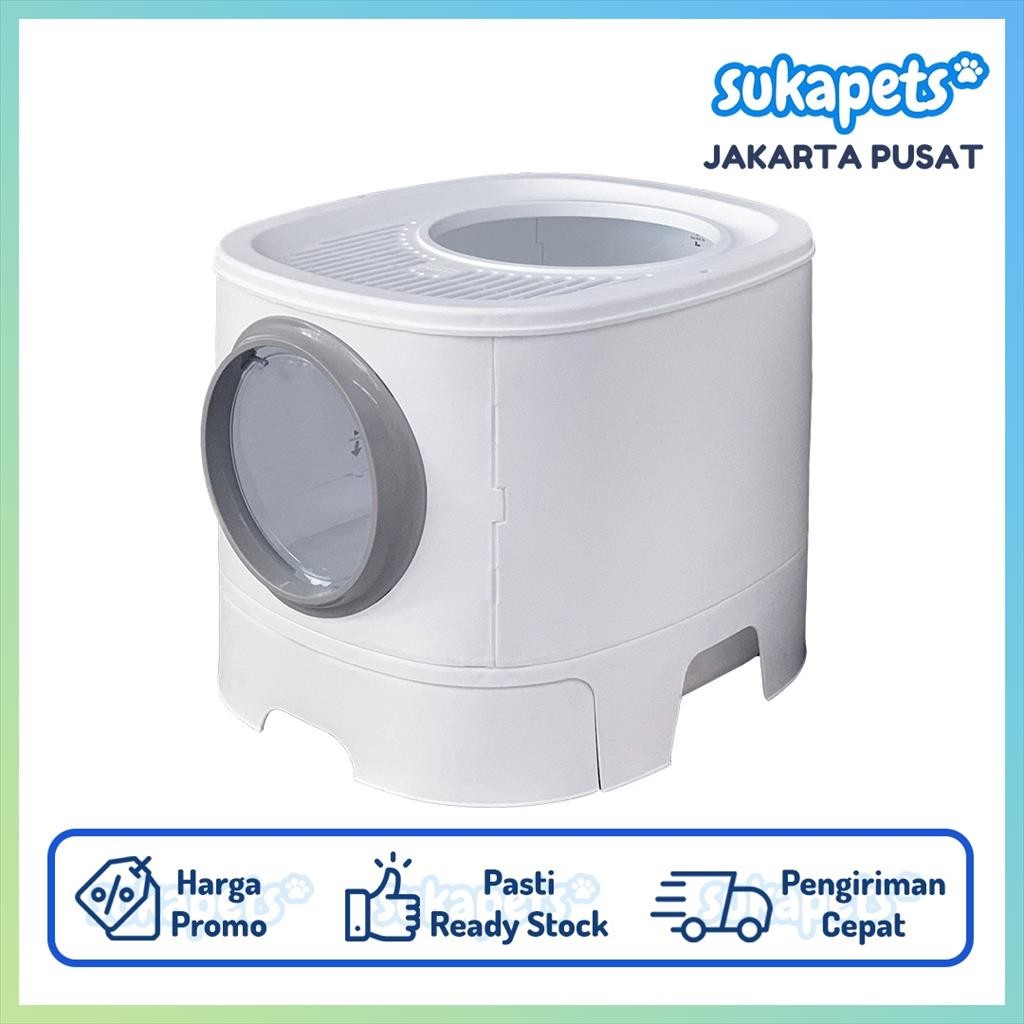 Jual Premium Litter Box Besar Tertutup Warna Pintu Abu Bak Pasir ...