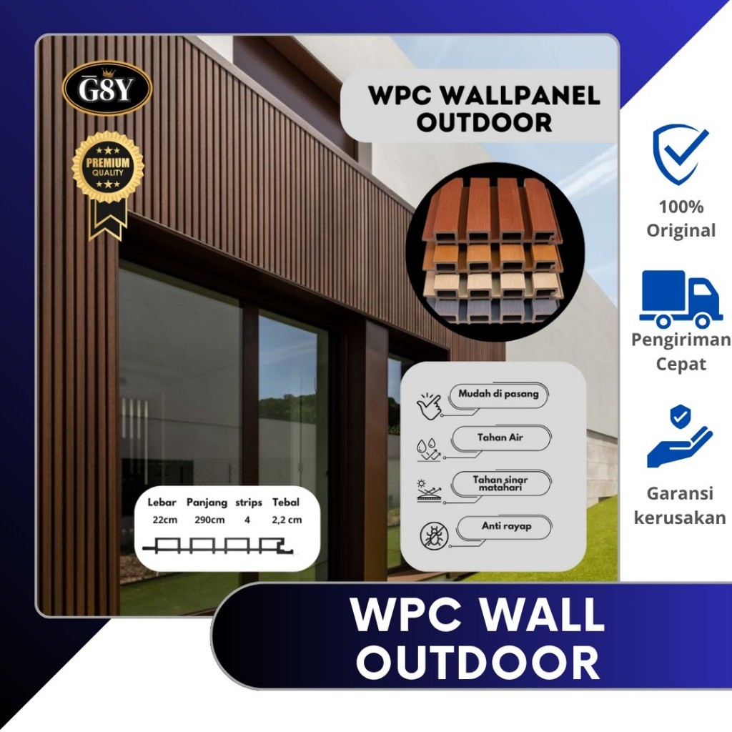 Jual WPC Outdoor Wood Panel Kisi Kisi WallPanel Outdoor Dinding /Pagar ...