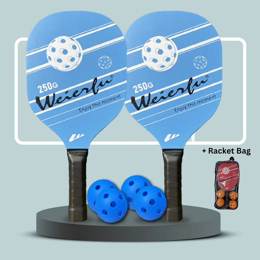 Jual Pickleball Racket Set 2 Rackets + 4 Balls Pickle Ball Set Wood ...