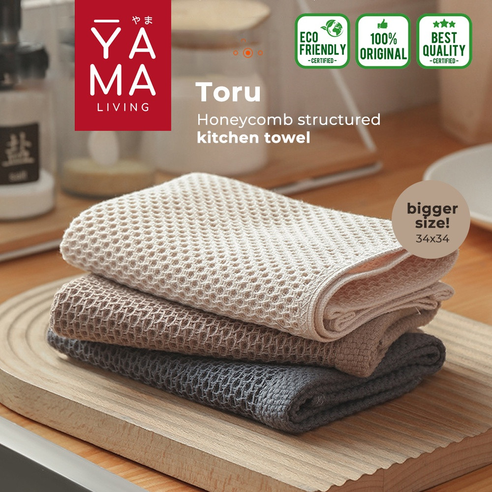 Jual YAMA TORU Honeycomb Kitchen Towel Kain Lap Dapur Serbet Daya Serap ...