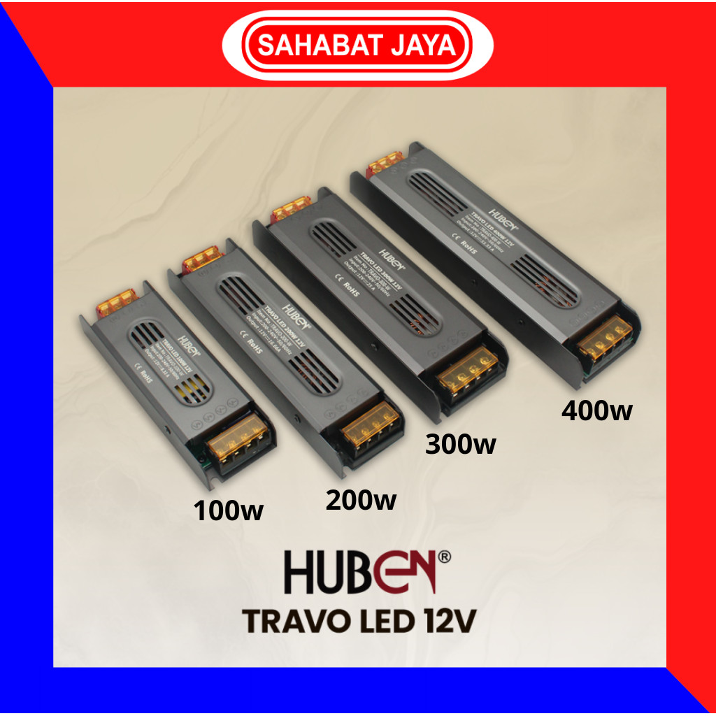 Jual HUBEN TRAVO LED STRIP 12V TRAVO 100W 200W 300W 400W | Shopee Indonesia