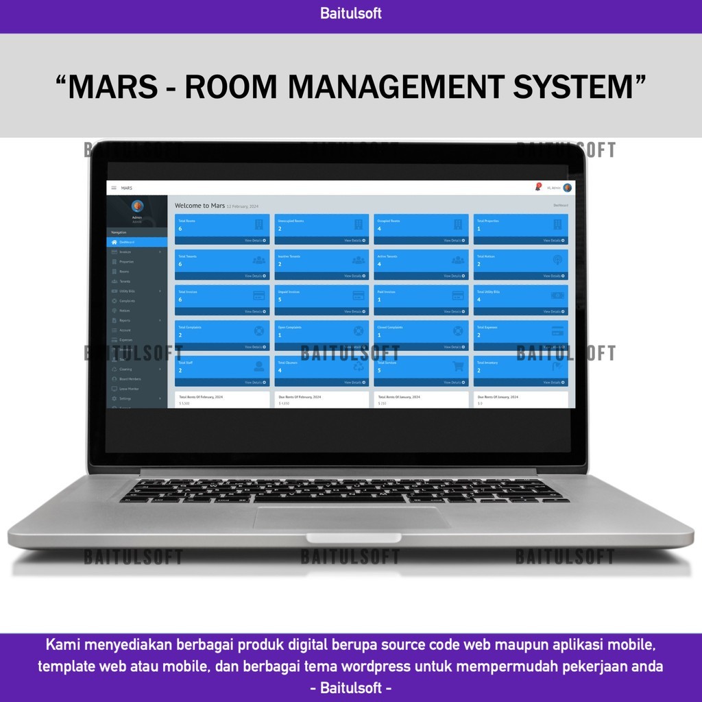 Jual SOURCE CODE APLIKASI WEB MARS - ROOM MANAGEMENT SYSTEM D340 ...