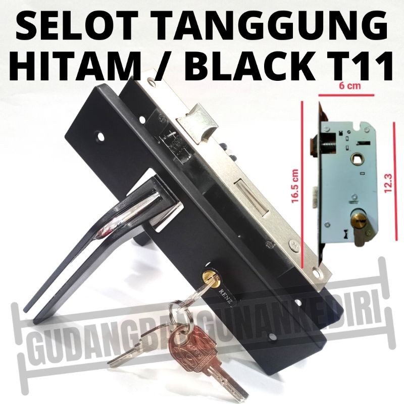 Jual [] selot slot kunci pintu rumah ukuran TANGGUNG handle hendel set ...