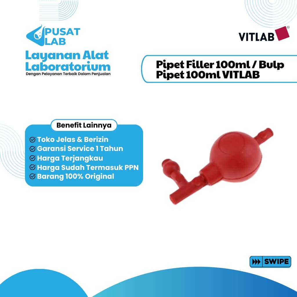 Jual Pipet Filler 100ml / Bulp Pipet 100ml VITLAB | Shopee Indonesia