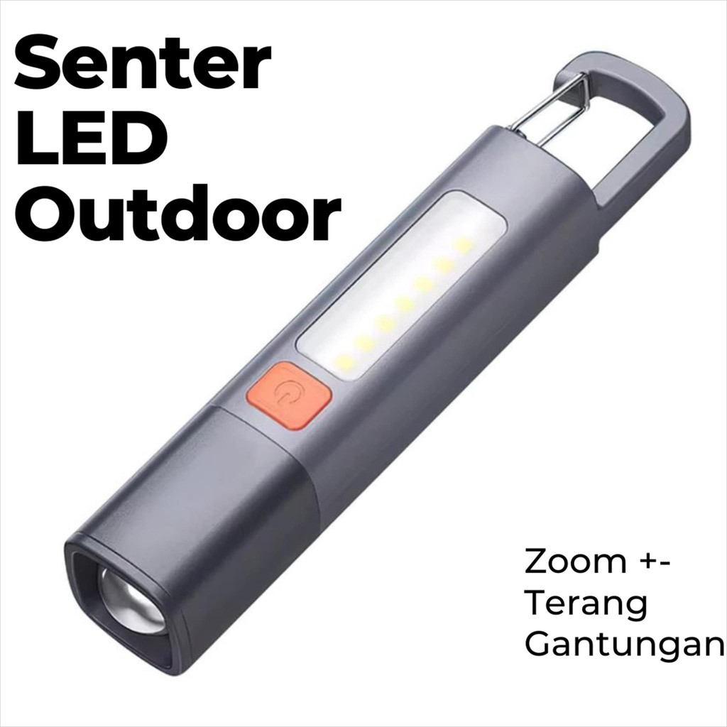 Jual Senter LED Outdoor Gantungan Zoom in out 3 Mode | Shopee Indonesia