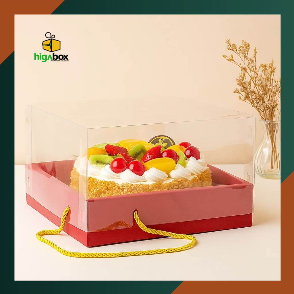 Jual Box Mika Tali 26x26x11cm / Kotak Kue Mika / Box Tart Mika / Box ...