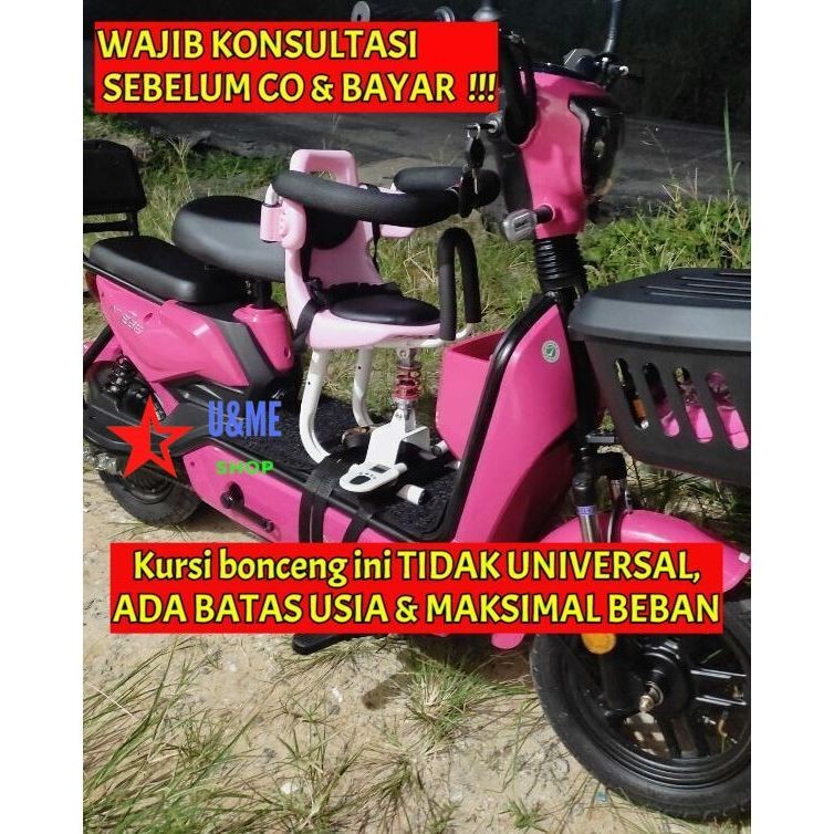 Jual KURSI BONCENGAN ANAK DEPAN DI MOTOR SEPEDA LISTRIK / KURSI ANAK ...