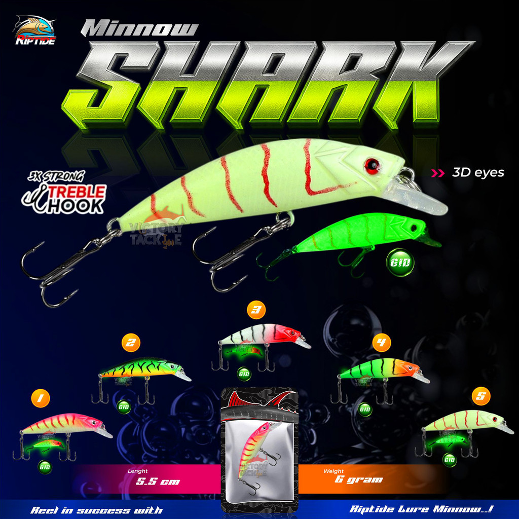 Jual Riptide Shark Umpan Pancing Lure Ultralight Minnow Sinking ...