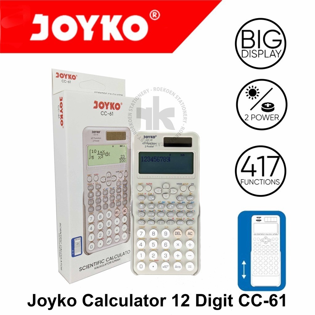 Jual Joyko Calculator 12 Digit CC-61 | Shopee Indonesia