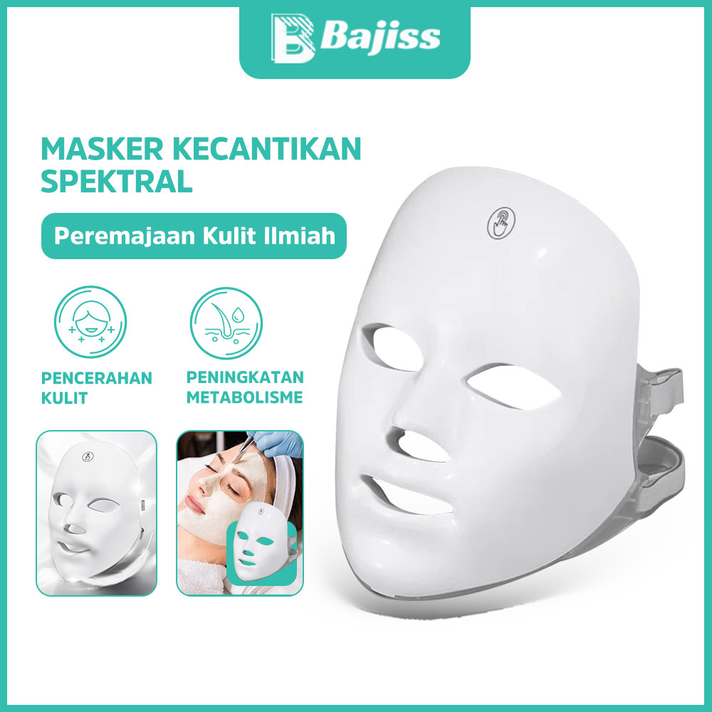 Jual Bajiss masker wajah kecantikan masker wajah PDT cahaya 7 warna LED ...