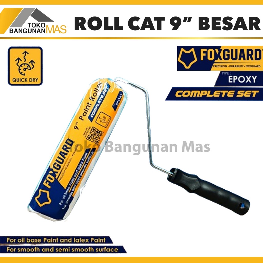Jual Roll Cat Foxguard Kuas Roller 9" 9 Inch Besar Roll Cat Epoxy ...