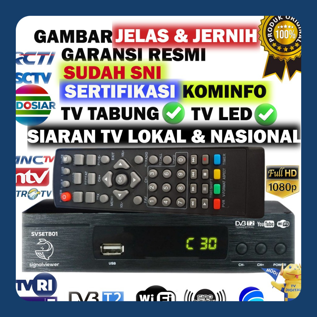Jual Set Top Box TV DIGITAL STB TV Digital Penerima Pengubah SInyal Digital Receiver Converter ...