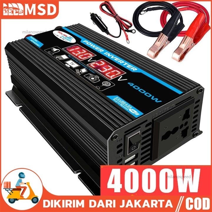 Jual Inverter Frekuensi Tinggi, Modifikasi Gelombang Sinus, Daya Puncak 4000W Inverter DC 12V ke ...