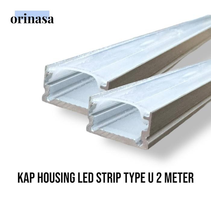 Jual Kap Housing LED Strip Dudukan Lampu LED Strip Type U 2M 2 Meter ...