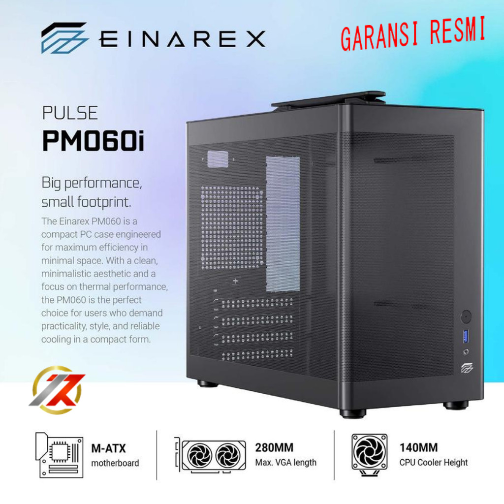 Jual EINAREX PULSE PM060i (BLACK) Compact Micro ATX / ITX PC CASE COMPACT ITX | Shopee Indonesia