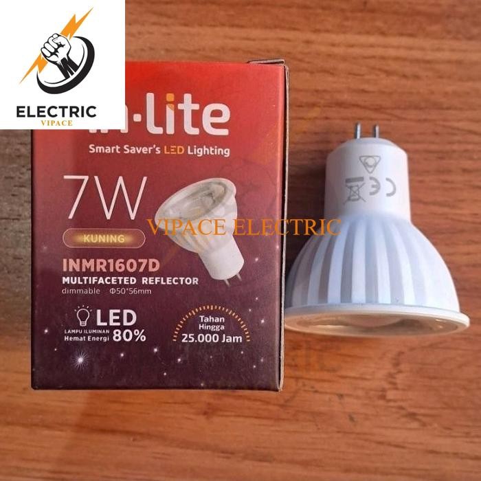Jual LAMPU IN LITE HALOGEN LED SPOT MR16 7W DIMMABLE INMR1607D 12V ...