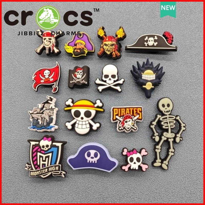 Jual Jibbitz Crocs Charms Pirate Captain Series Skeleton Shoe Buckle ...