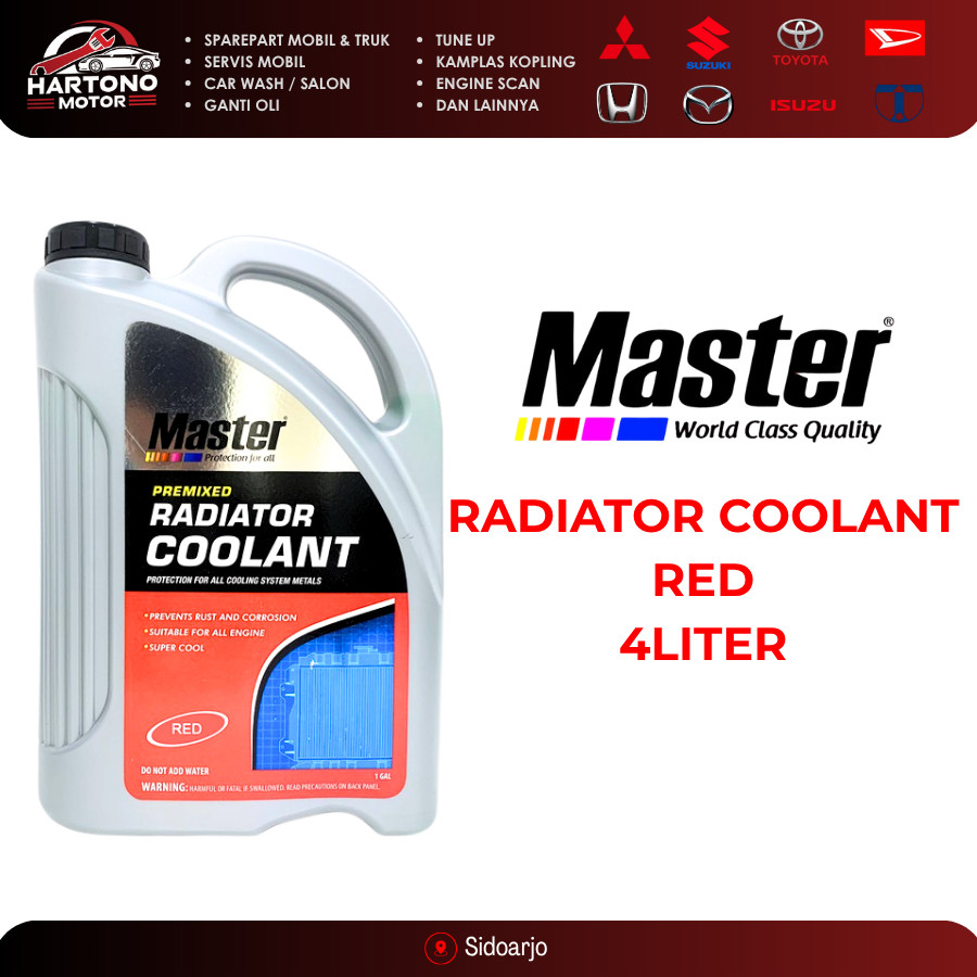 Jual MASTER RADIATOR COOLANT 4 LITER MERAH | Shopee Indonesia