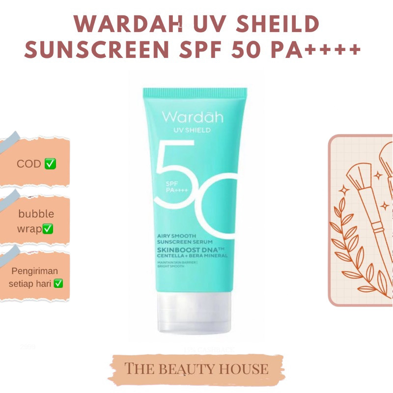 Jual WARDAH UV SHEILD AIRY SMOOTH SUNSCREEN SPF 50 PA++++ | Shopee ...