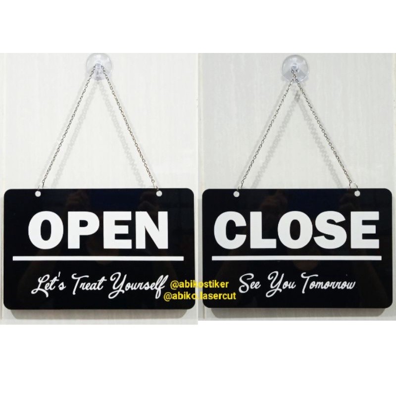 Jual SIGN BOARD ACRYLIC OPEN CLOSED - BUKA TUTUP SALON | Shopee Indonesia