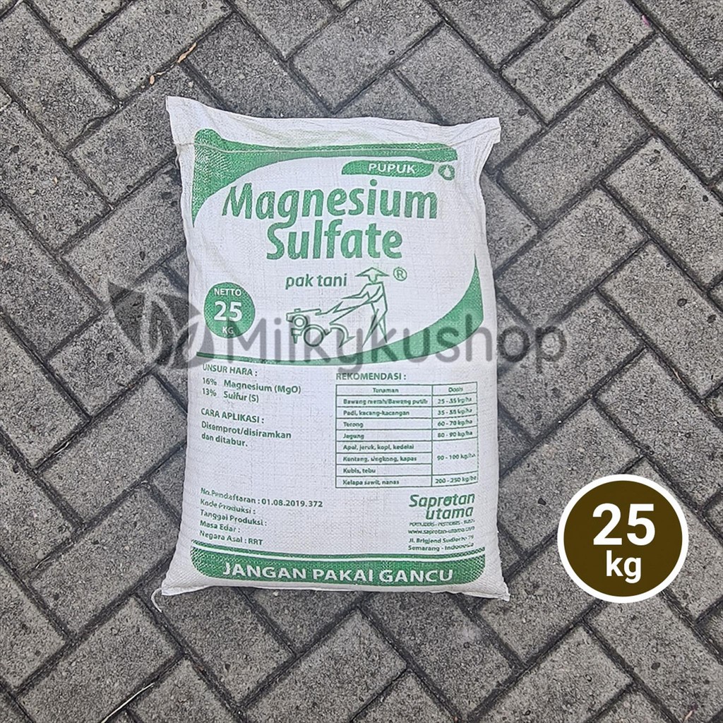 Jual PUPUK PAK TANI MAGNESIUM SULFATE 25 KG KEMASAN PABRIK VIA CARGO ...