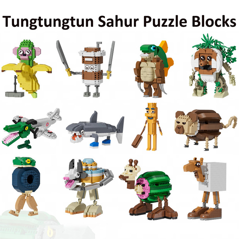 Jual Tung Tung Tung Sahur Building Blocks Mini Anomali Brainrot Bricks ...