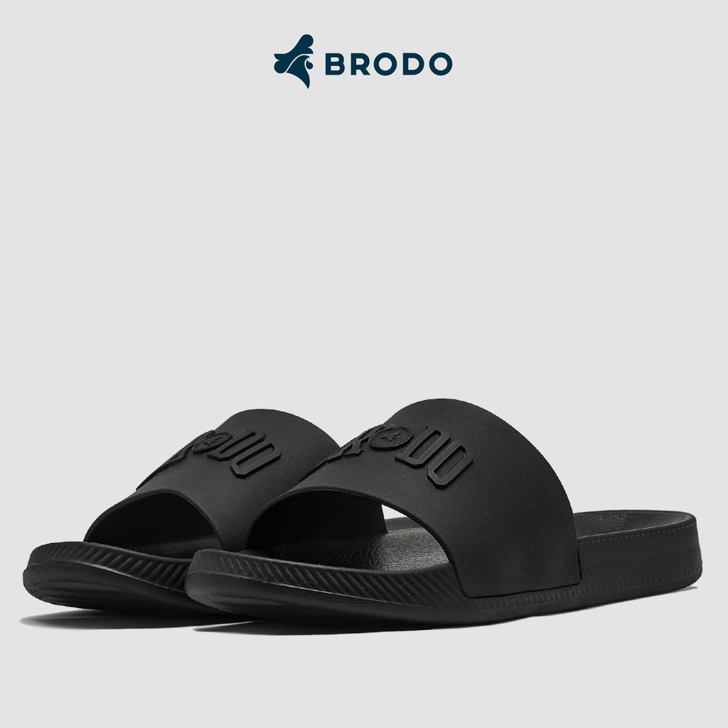 Jual BRODO - Sandal Broslides Arch Full Black | Shopee Indonesia
