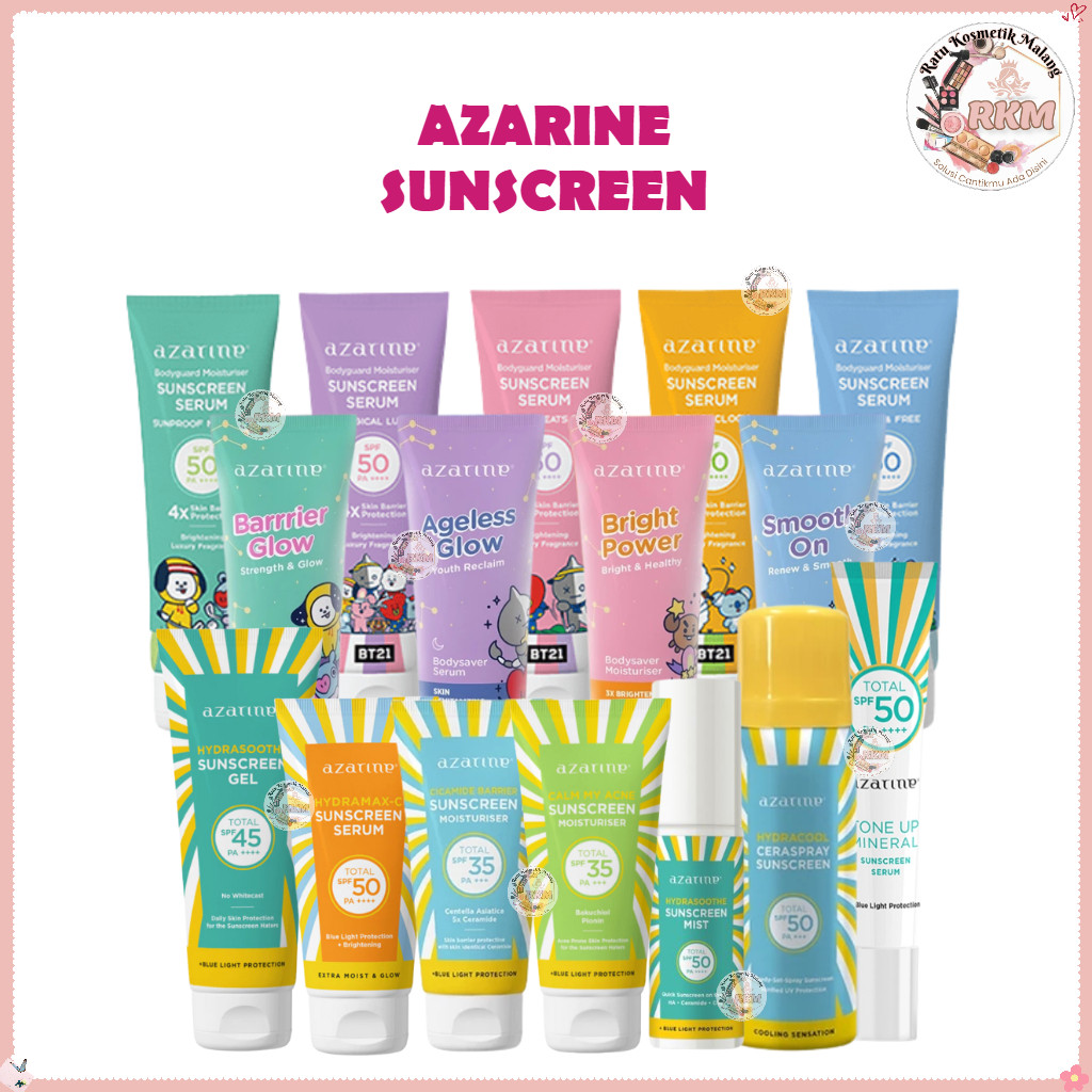 Jual AZARINE Sunscreen BTS Cicamide Barrier | Hydramax | Mist | Tone Up ...