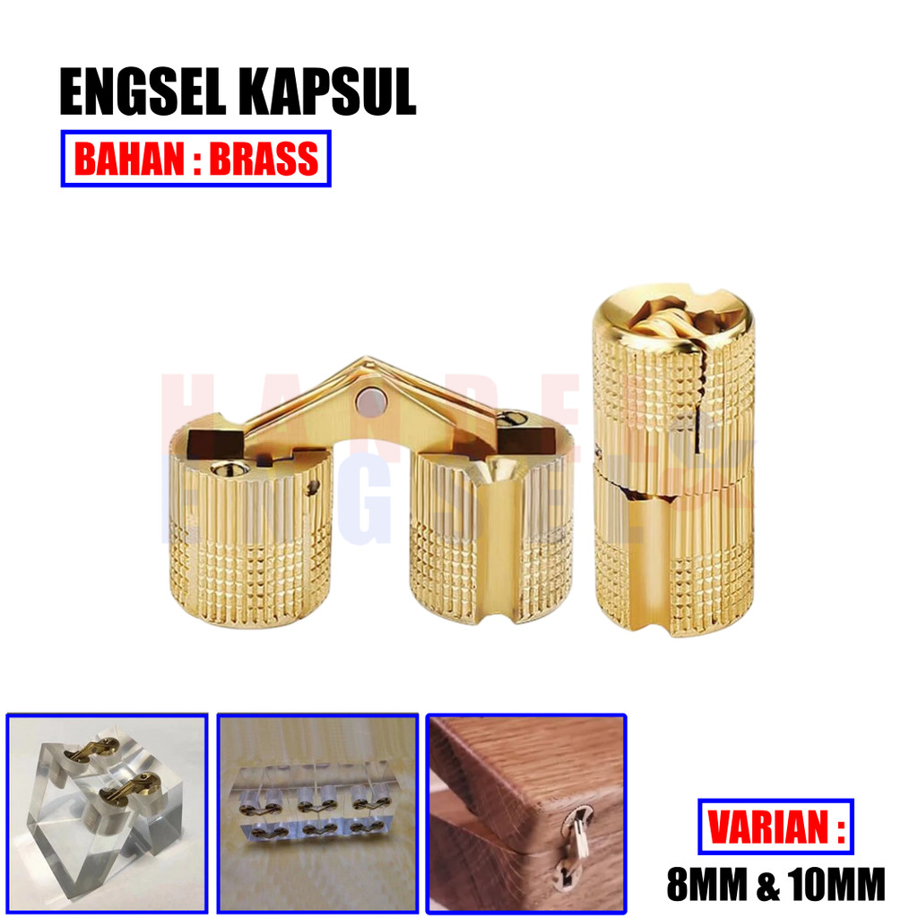 Jual Engsel Tabung Kapsul Mini Gold Engsel Tanam Capsul Bulat Diameter ...