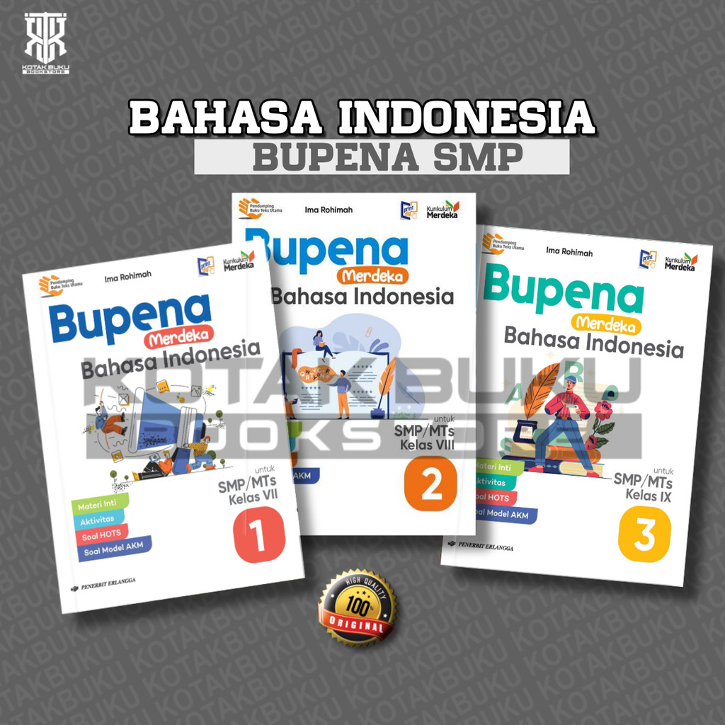 Jual ( ERLANGGA ) Buku Bupena Bahasa Indonesia Kelas 7 8 9 SMP Kurikulum Merdeka / Revisi ...