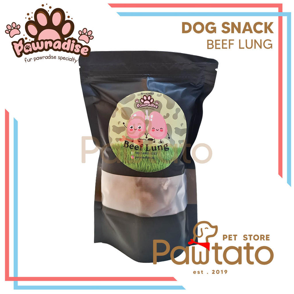 Jual Snack Anjing Pawradise Beef Lung Puppy Dog Dehydrated Treat High ...