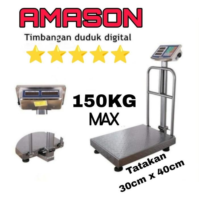 Jual timbangan duduk digital kapasitas 150kg/electrik platform scale 150kg - Timbangan 150KG ...
