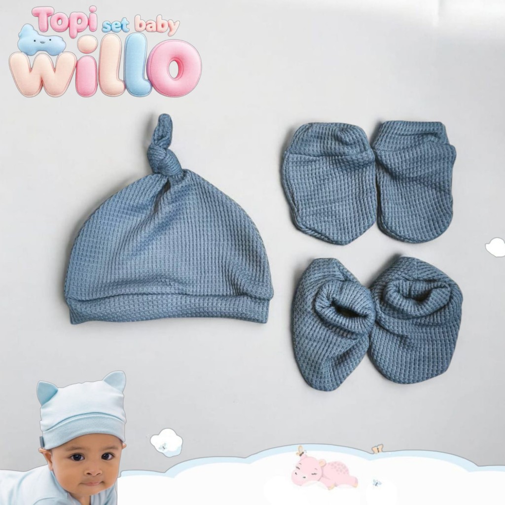 Jual Topi Set BABY WILLO Bahan Wafer Uniqlo - Rib Fremium | Shopee ...
