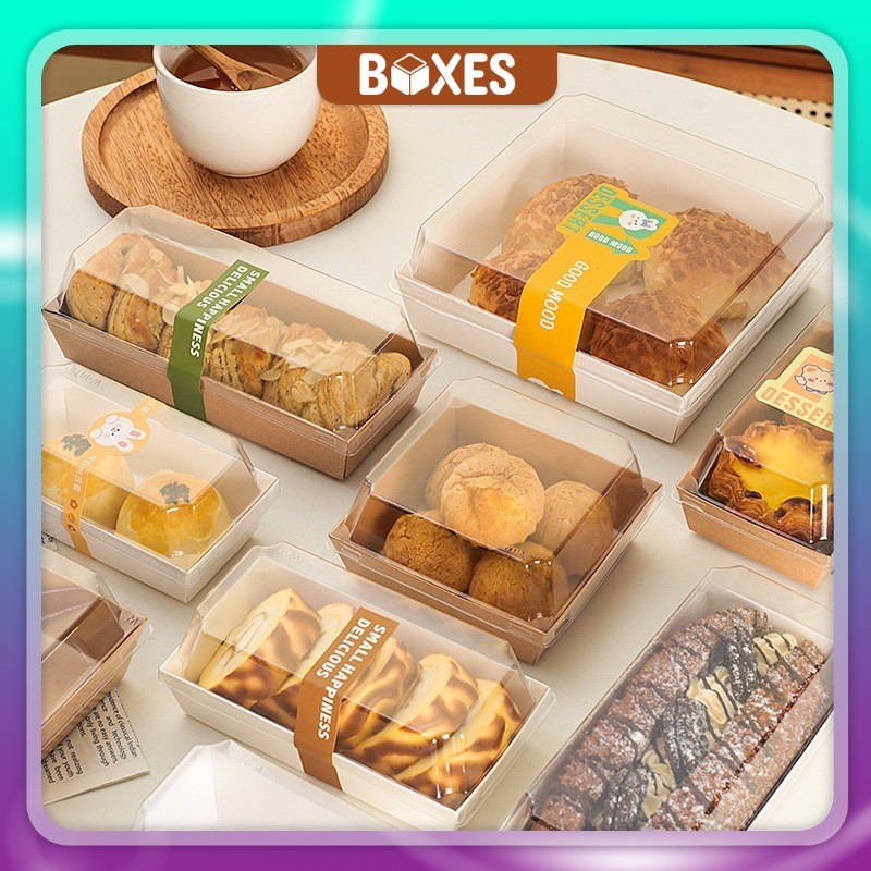 Jual Paper Box Burger Sandwich Roti Kotak Kue Box Brownies Salad ...